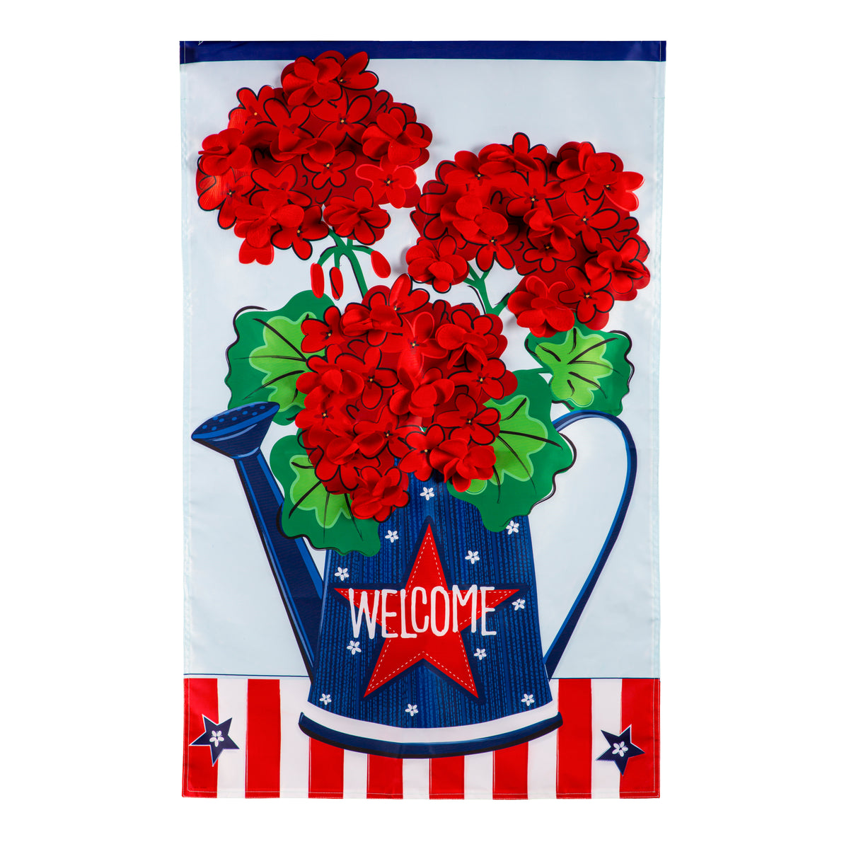 Patriotic Geranium House Flag – Hartz Honey Hole